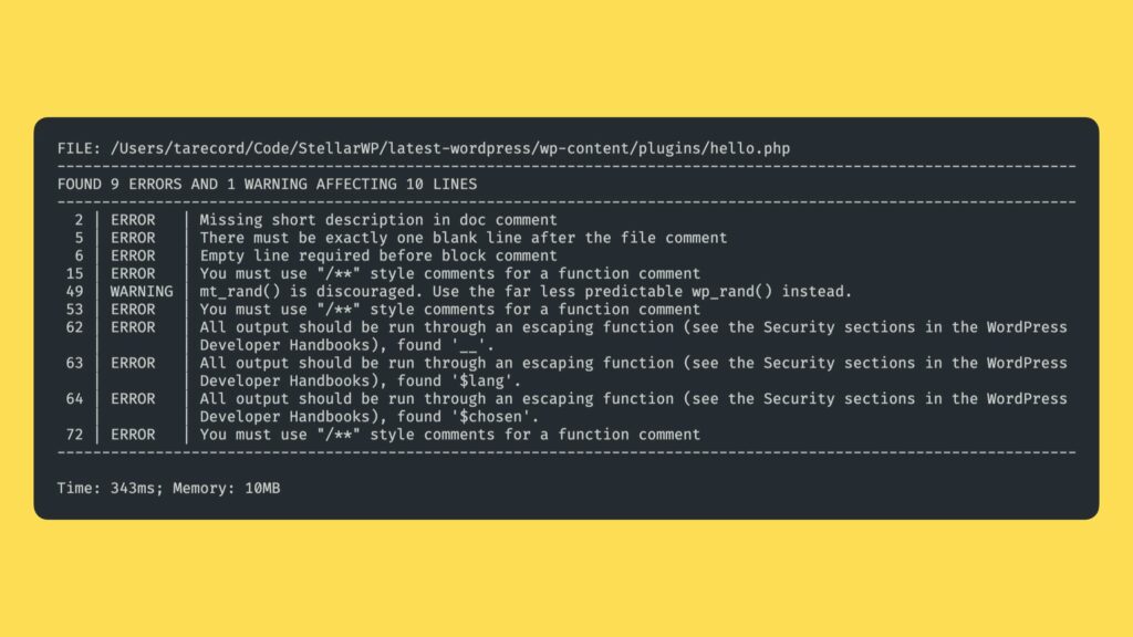 How to: Configure WordPress Coding Standards | Tanner Record